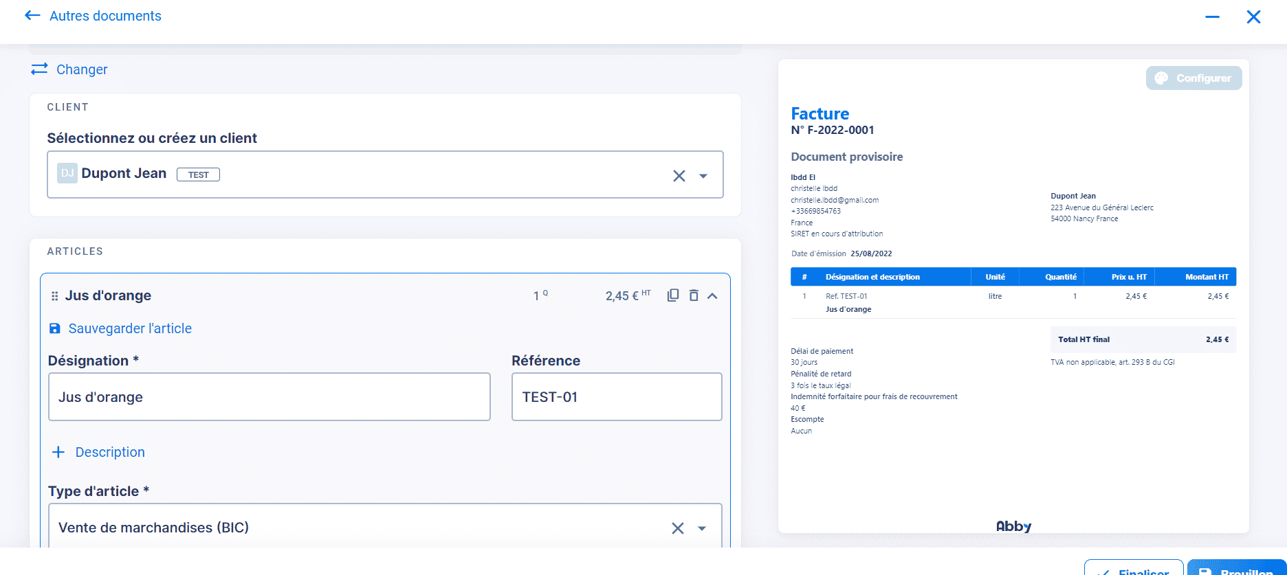 Notre avis sur le logiciel de facturation Abby | LBdD